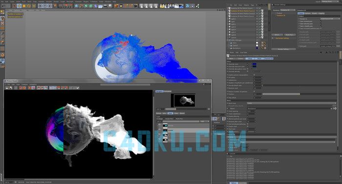 Thinkbox Krakatoa C4D v2.9.6 Cinema 4D插件粒子渲染器R19/R20/R21版3D资源下载-C4D库